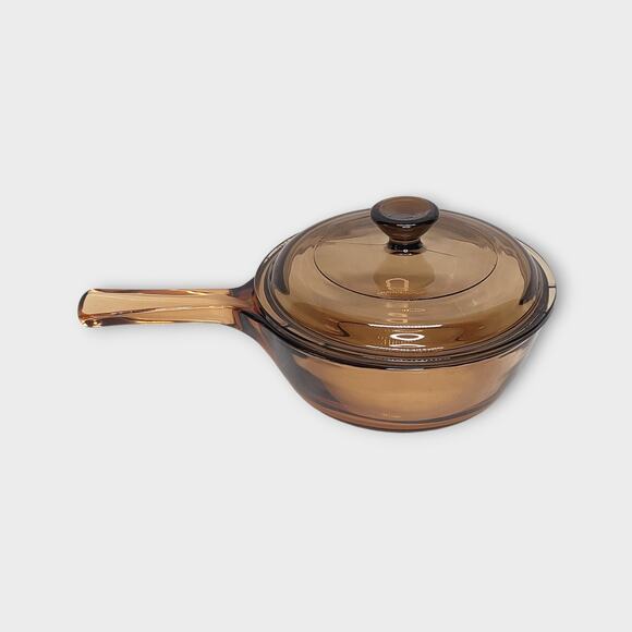 Corningware | Kitchen | Vintage Corning Vision Amber 5l Sauce Pot With ...